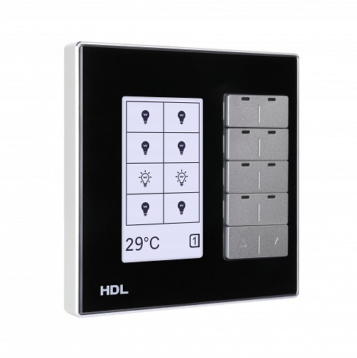 HDL Smart Panel Modern Series DLP Black M/DLP04.1-A2-48 - UBUCY